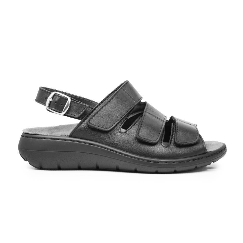 Embla Hälsoskor Sandaler Linn Ergoflex Elastik Hælrem Sort